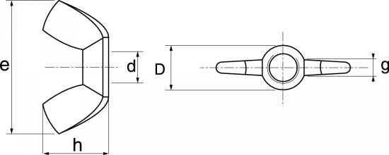 ACTON - 免费 CAD 模型 - 64606 ECROUS A OREILLES FORME AMERICAINE - TraceParts