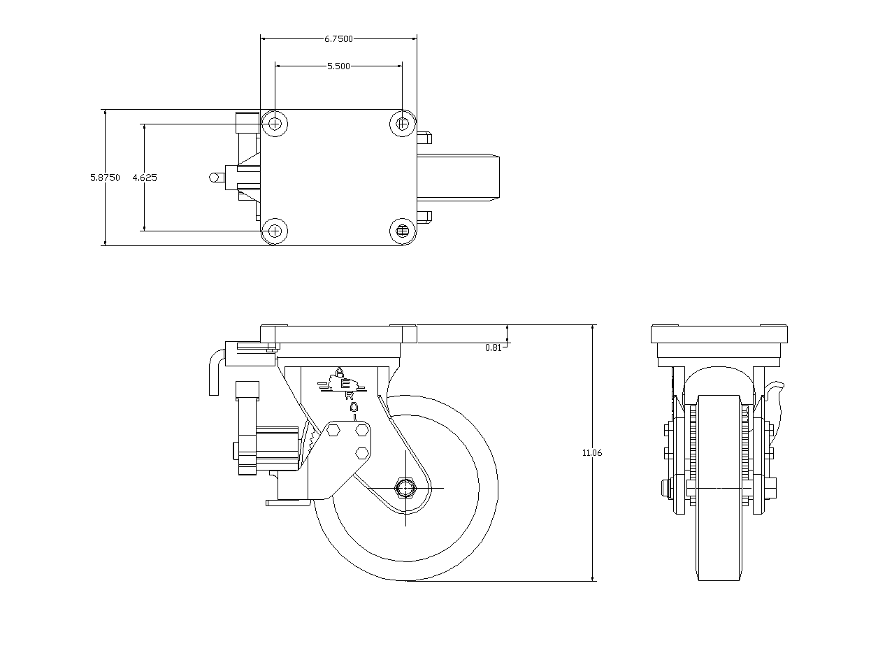 Aerol Co., Inc - Free CAD models - S8 Swivel Caster Series - TraceParts