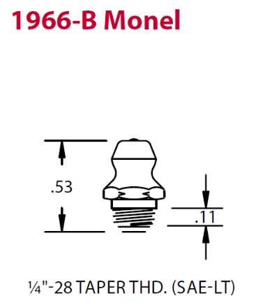Alemite LLC - 無料のCADモデル - 1966-B Monel fittings - TraceParts