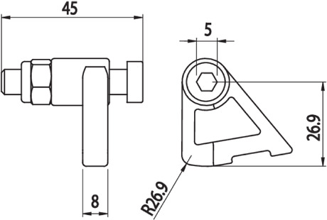 Alusic - Free CAD models - Adjustable fastener block - TraceParts