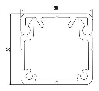 Alusic - Fichiers CAO gratuits - Cable channel 30x30 mm Cable channel ...