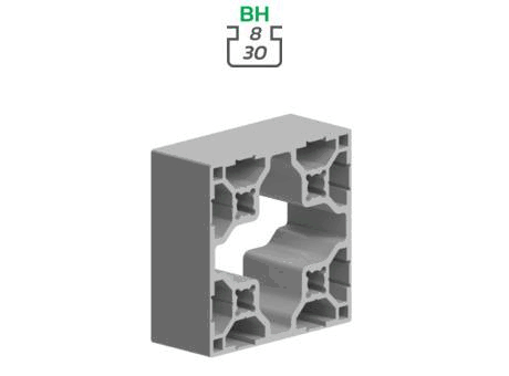 Alusic - Free CAD models - Aluminium profile section, 60x60 mm - TraceParts