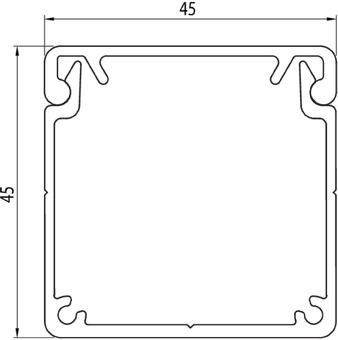 Alusic - 無料のCADモデル - Cable channel 45x45 mm Cable channel cover 45x45 ...