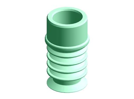AMILA - Free CAD models - Bellows Suction Cups MPB4 (Round 4.5Folds ...
