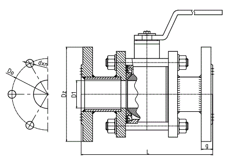 Andrex VALVE GROUP - Free CAD models - DP-3k Flanged ball valve ...