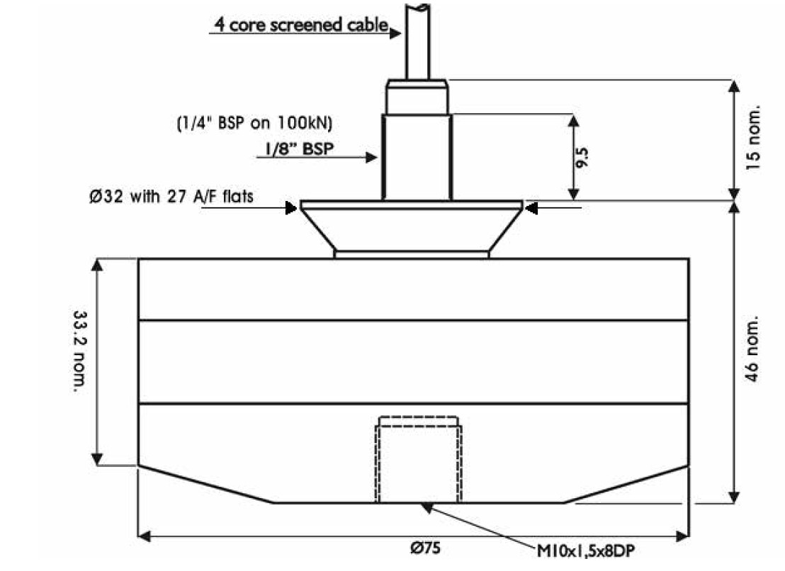 Applied Measurements Limited - 免费 CAD 模型 - Submersible Load Cell for ...