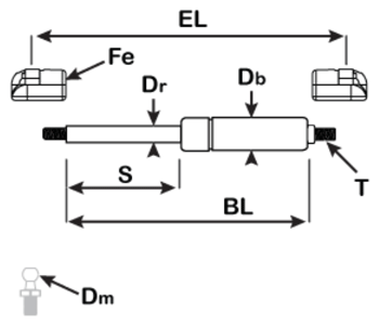 ASRaymond - Free CAD models - Varilift Gas Struts - TraceParts