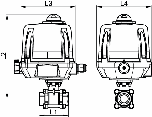 BENE INOX - Ücretsiz CAD modelleri - 50098 VANNE À BOULE 3 PIÈCES SW ...