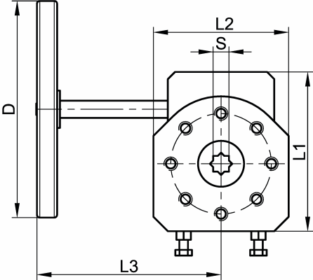 BENE INOX - Free CAD models - Handwheel gear reducer for butterfly ...