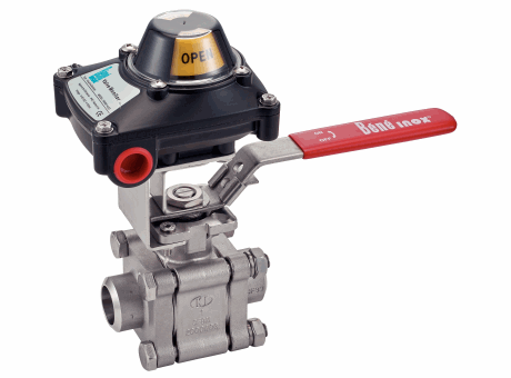 BENE INOX - Free CAD models - 3 pieces ball valve with O/C position ...