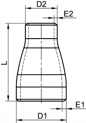 BENE INOX - Free CAD models - ANSI Sch 40S concentric reducer welded ...