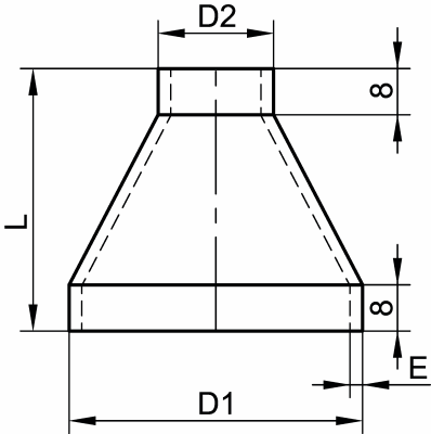 BENE INOX - Archivos CAD gratuitos - 61227 RÉDUCTION CONCENTRIQUE AVEC ...