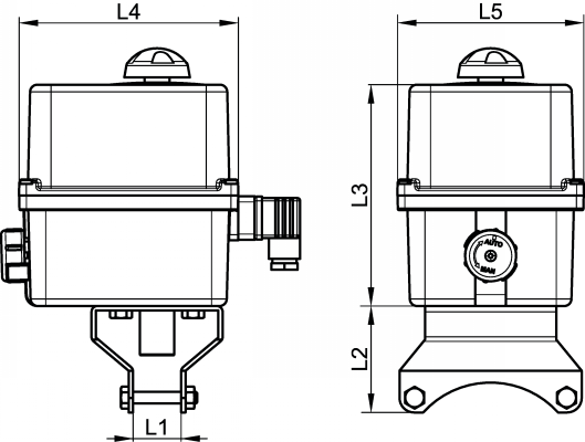 BENE INOX - 無料のCADモデル - 61527 ACTIONNEUR ÉLECTRIQUE ER+ AVEC PATTE DE ...