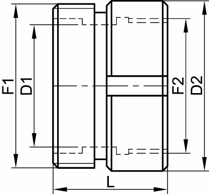 BENE INOX - Free CAD models - Male / female reducer - Stainless steel ...