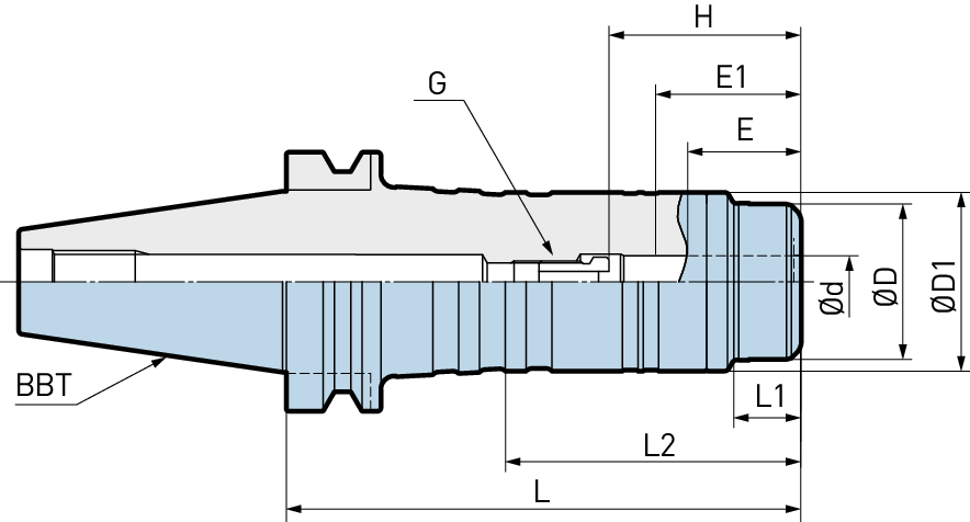 BIG KAISER - Free CAD models - MEGA Double Power Chuck Type D BBT ...