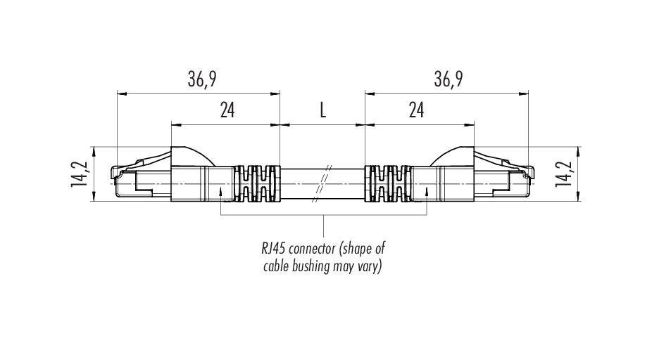 binder - Free CAD models - RJ45/RJ45 Connecting cable 2 RJ45 connector ...
