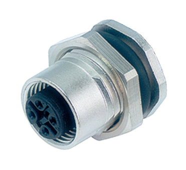binder - Free CAD models - M12 Female panel mount connector, Contacts ...