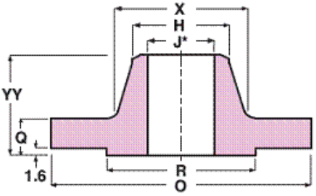 CAMAN - Archivos CAD gratuitos - Flange ASME B16.5 - Weld Neck - ASME ...