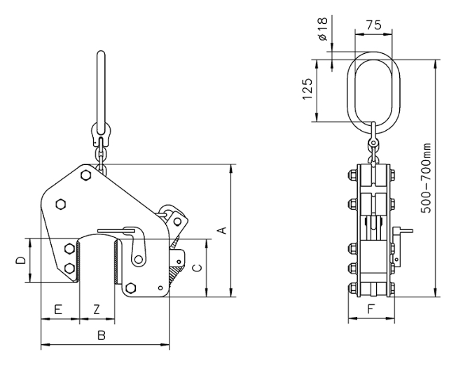 Camlok Lifting Clamps - Free CAD models - TSB Non-marking friction ...
