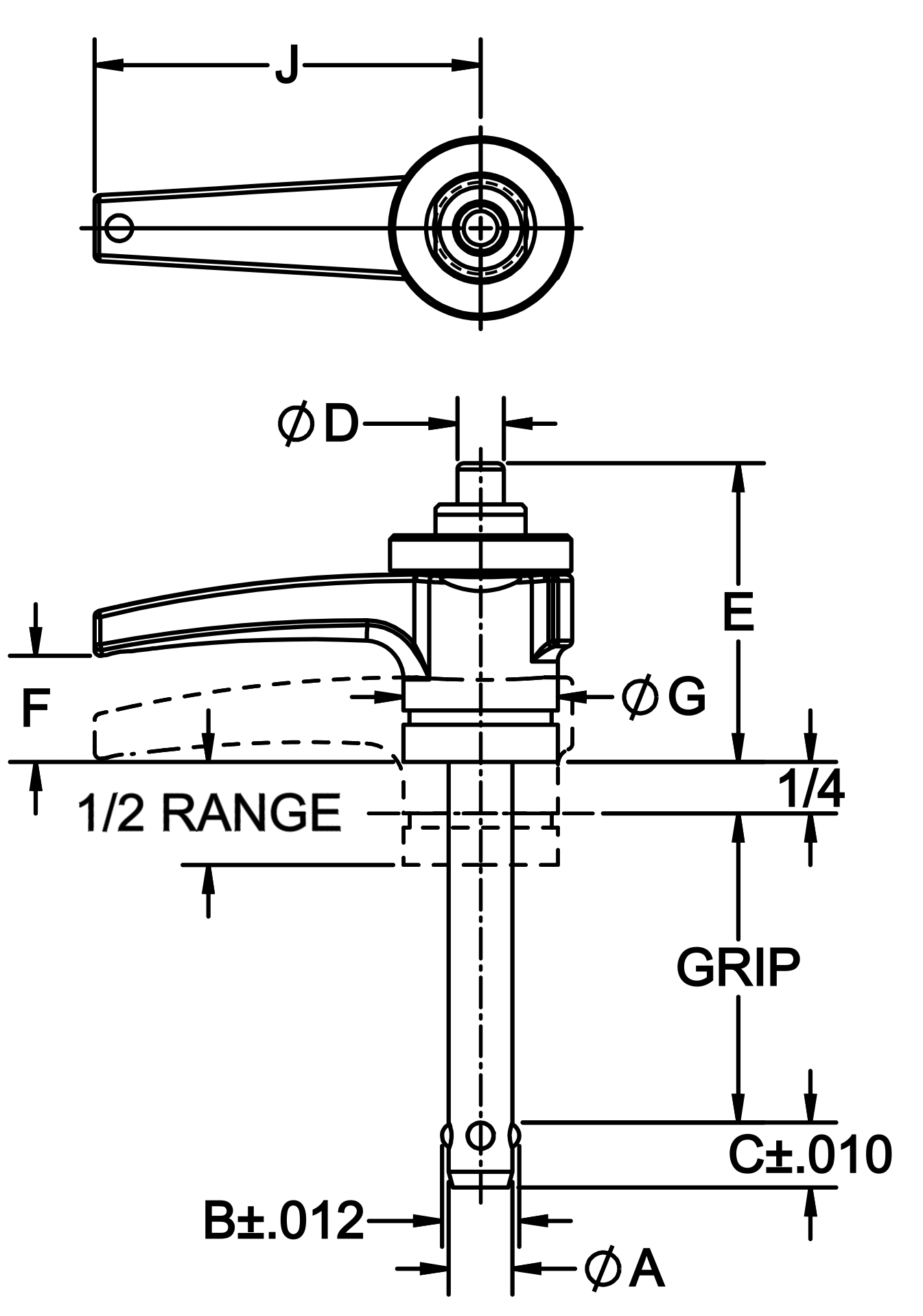 Carr Lane Manufacturing - 免费 CAD 模型 - Adjustable Ball Lock Pins (L ...