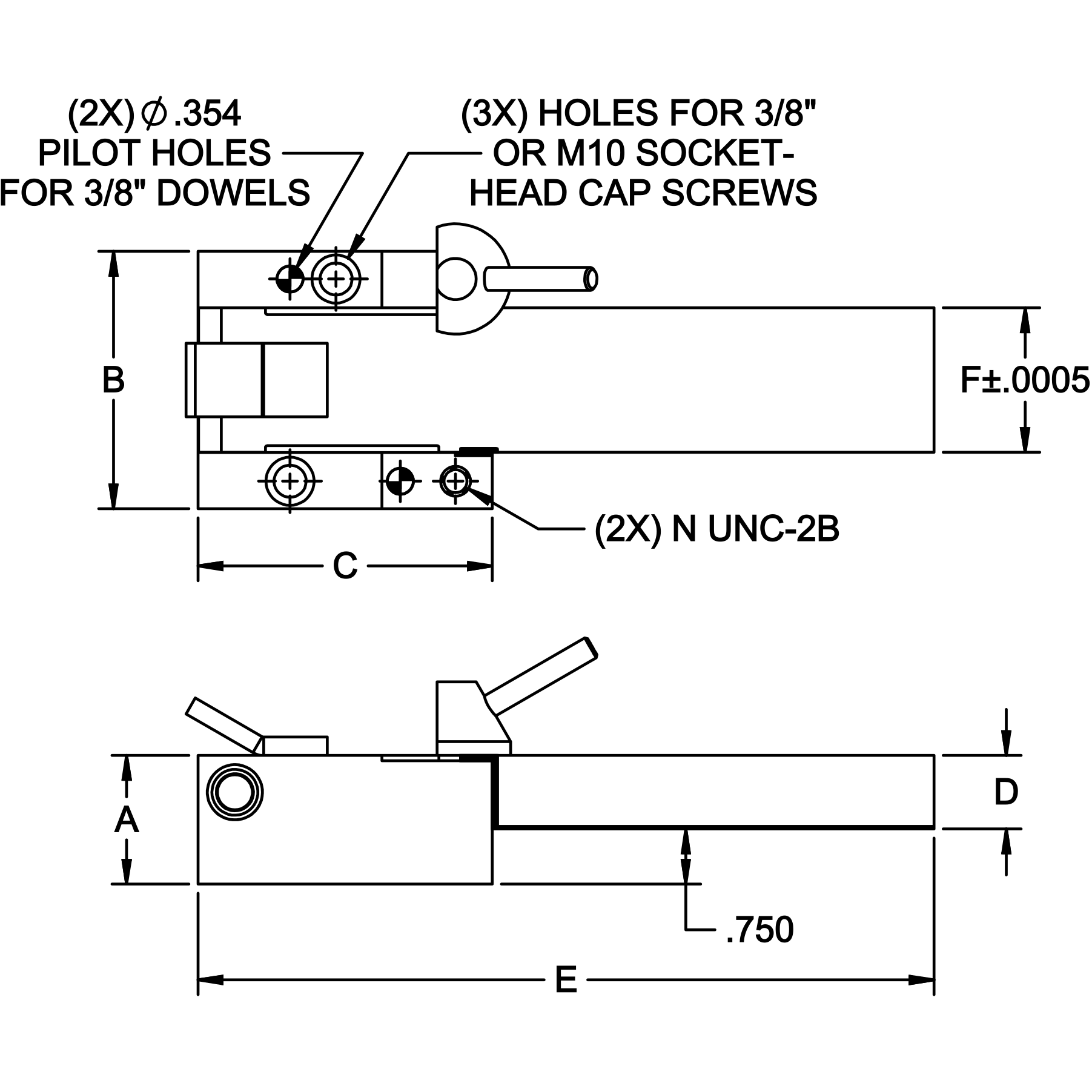 Carr Lane Manufacturing - Archivos CAD gratuitos - Hinged Bushing ...