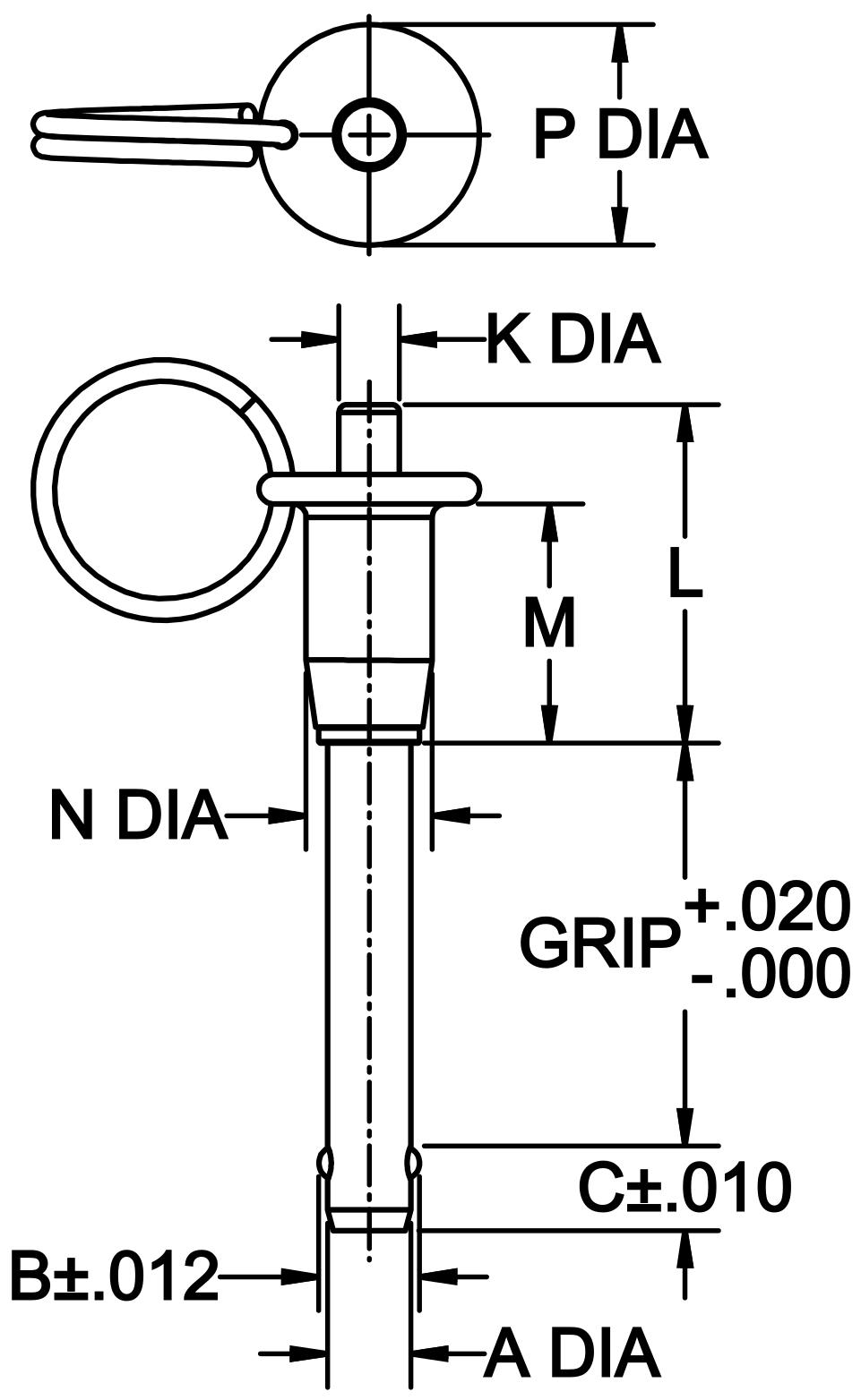 Carr Lane Manufacturing - Free CAD models - Ball Lock Pins (Button ...