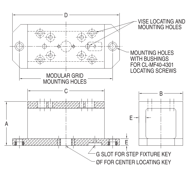 Carr Lane Manufacturing - Free CAD models - Riser Blocks – Blank (4 x 4 ...