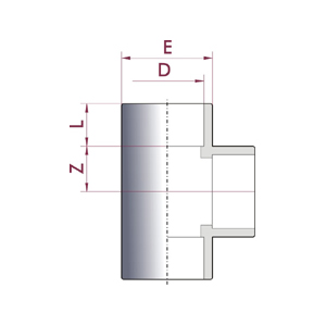 CEPEX - Free CAD models - UP. 03. SF - 90° Tee, Female solvent socket ...