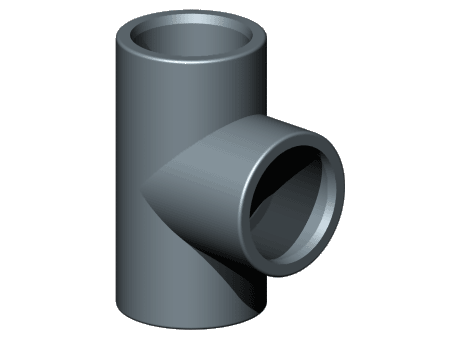 CEPEX - Free CAD models - UP. 03. SF - 90° Tee, Female solvent socket ...