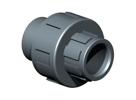 CEPEX - Free CAD models - UP. 50. SFT - Union, Female solvent socket & BSP female thread, Metric ...