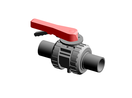 CEPEX - Modelos CAD gratuitos - UP. 73MPXT. BW7 - Extreme ball valve, PVC-U body, Butt welding ...