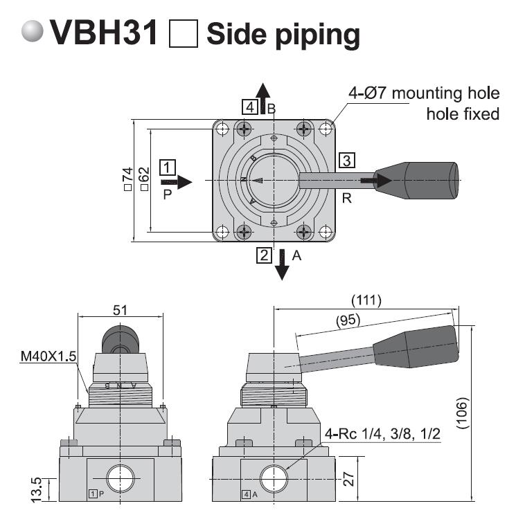 CHANTO AIR HYDRAULICS CO., LTD. - Free CAD models - VBH31 Side Piping ...