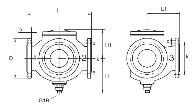 Clorius Controls - Free CAD models - 3-WAY CONTROL VALVES,DN 80-150MM ...