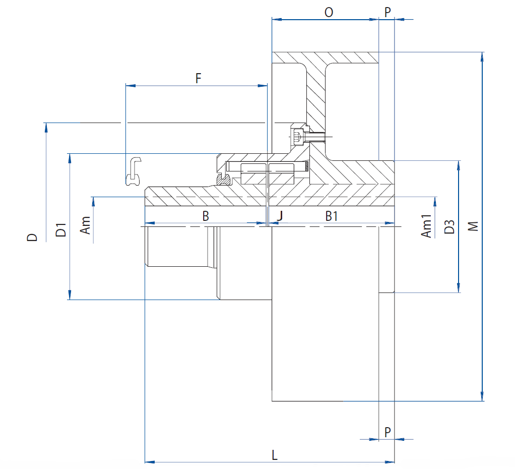 CMD COUPLINGS - Free CAD models - Winflex T - Type CPF - Brake pulley ...