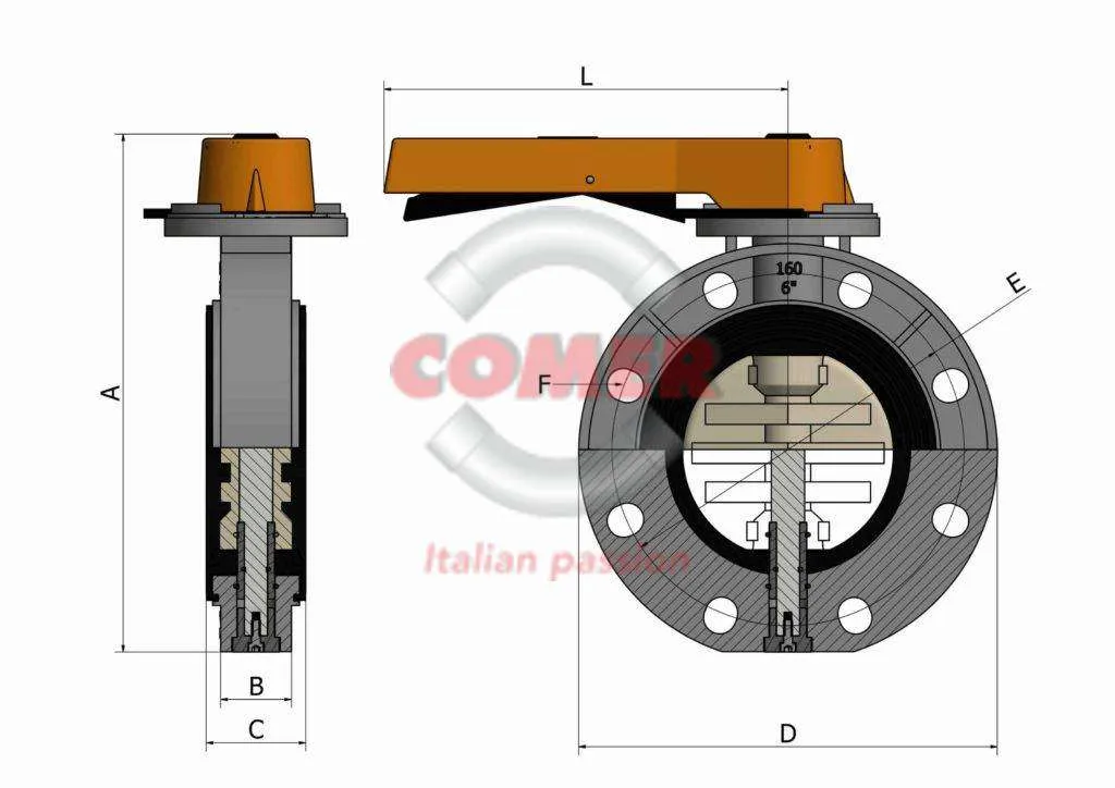 Comer - Free CAD models - UPVC Butterfly valve with EPDM O-Ring – BUT ...