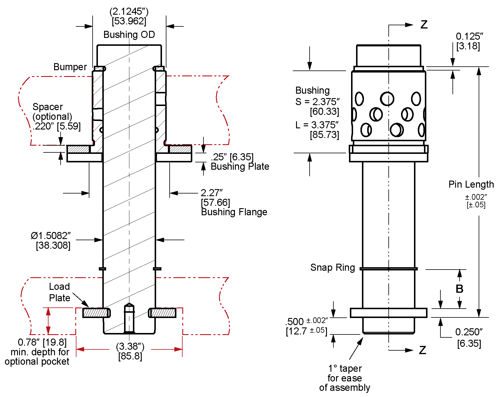 Lamina - Free CAD models - Guided Retainer with 1.5 inch diameter pin ...