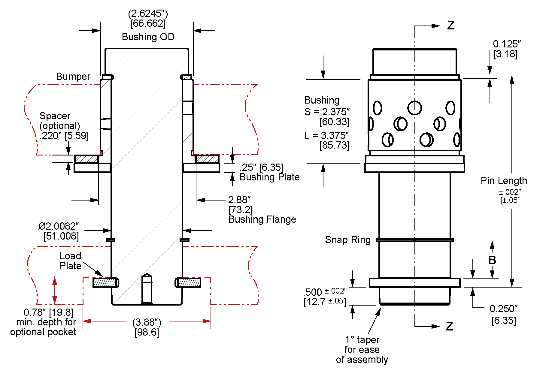 Lamina - Free CAD models - Guided Retainer with 2 inch diameter pin ...