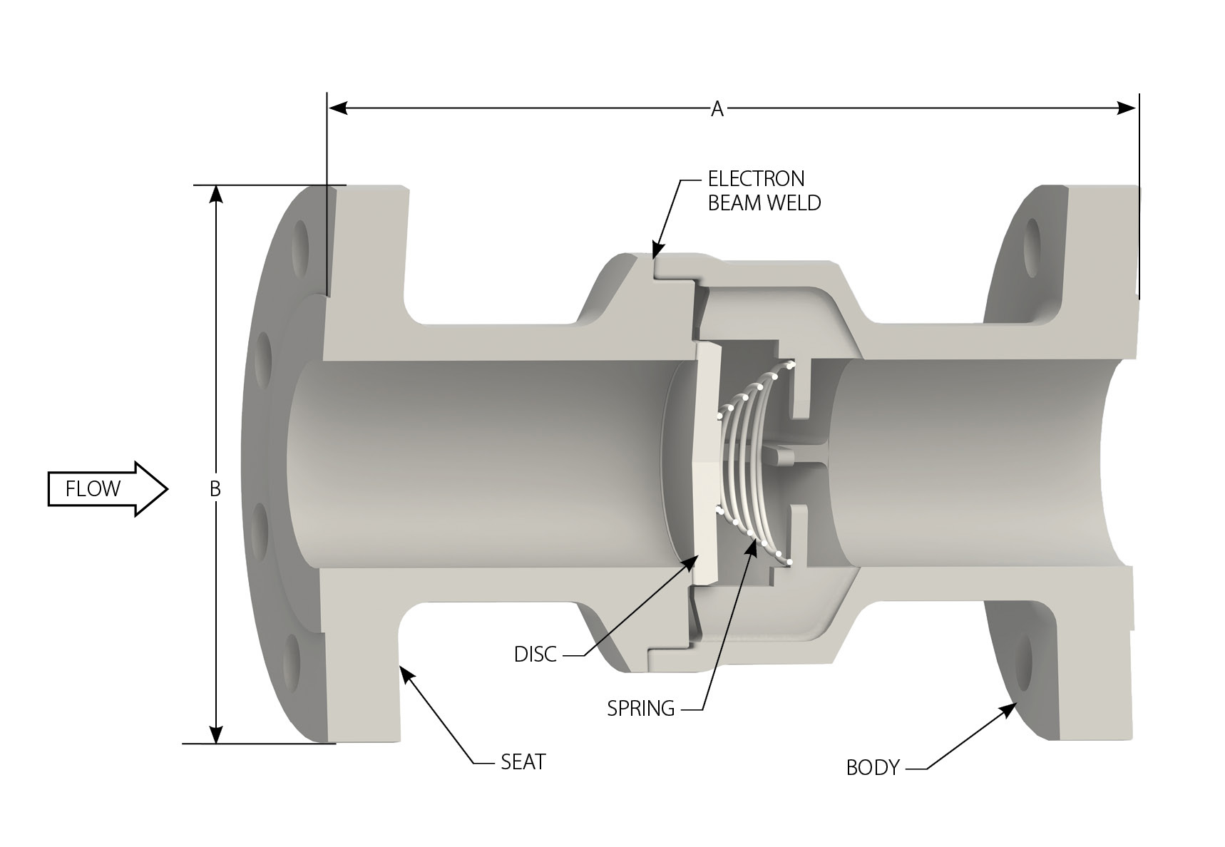DFT Inc. - Free CAD models - DLC® Flanged Check Valves - TraceParts