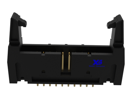 东莞市溪榜电子有限公司 - 免费 CAD 模型 - IDC连接器/压线连接器/IDC母座/简易牛角连接器/简牛连接器间距:2.54mm/扁平电缆连接器/简易接线端子 - TraceParts