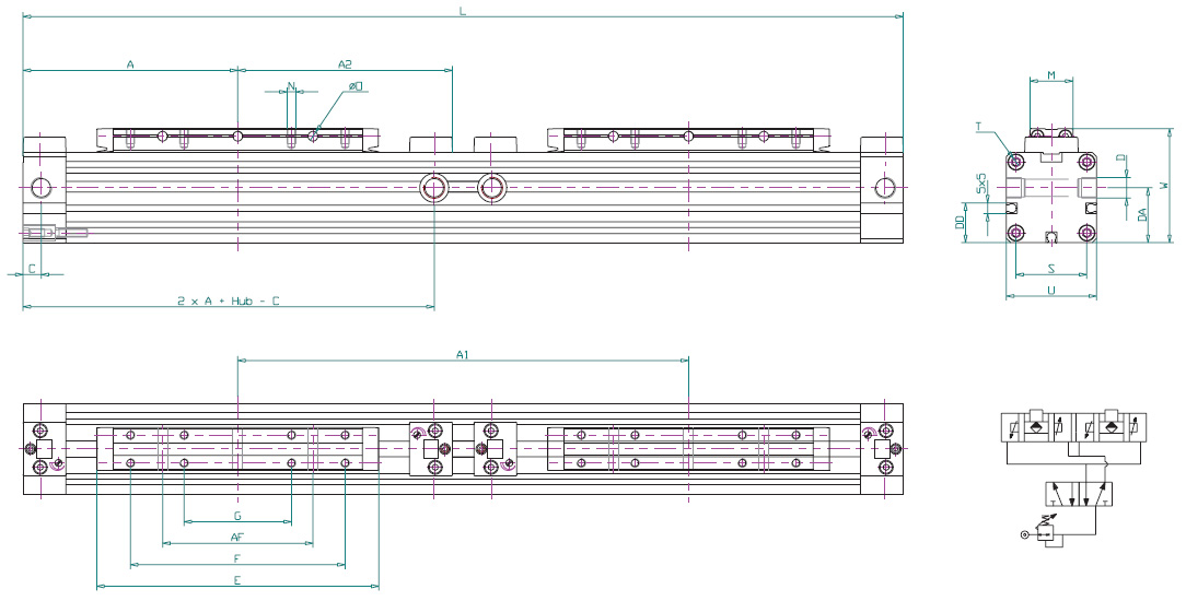 EbingerDett GmbH - Free CAD models - Rodless cylinder, Gripping ...