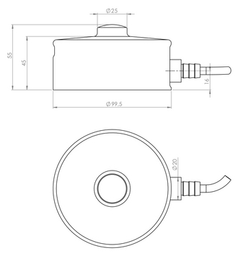 Eilersen Electric Digital Systems A/S - Free CAD models - Compression Load Cell CL (CL-Ex ...