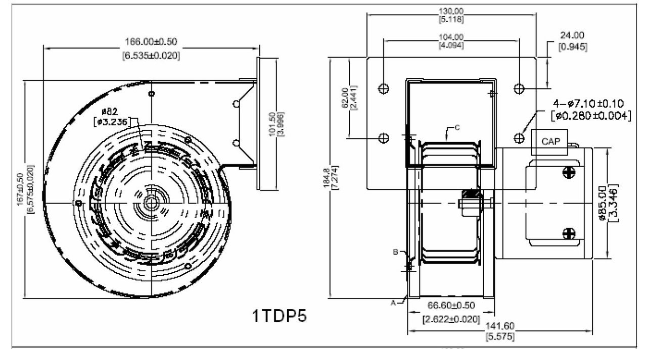 Electric Motor Warehouse - Modelos CAD gratuitos - Dayton Model 1TDP5 ...