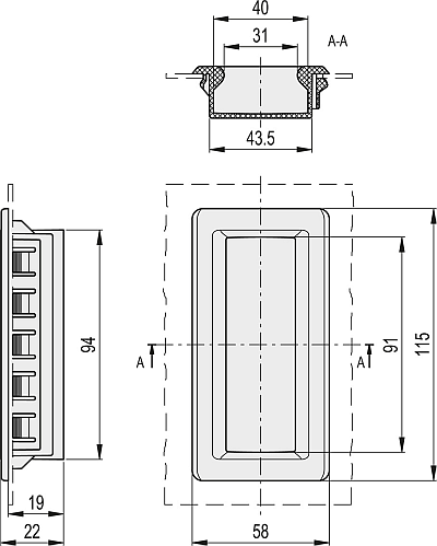 ELESA - Free CAD models - ERB-PF - Bi-directional flush pull handles ...