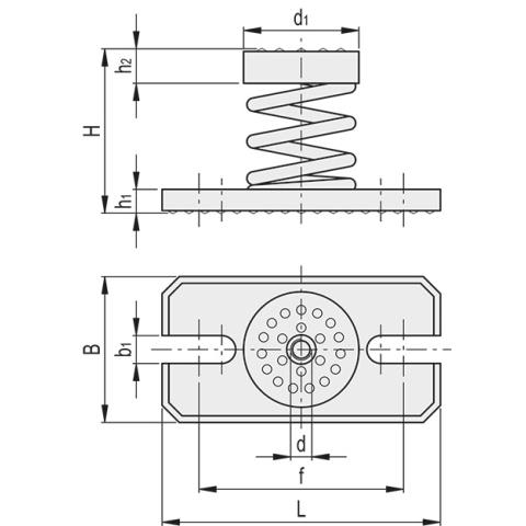 ELESA - Free CAD models - AVM - Spring mounts - Rubber and steel ...