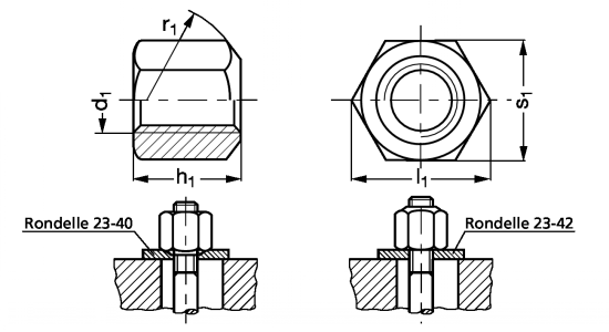 EMILE MAURIN - Kostenlose CAD Modelle - 23-20 ECROU HAUT - TraceParts