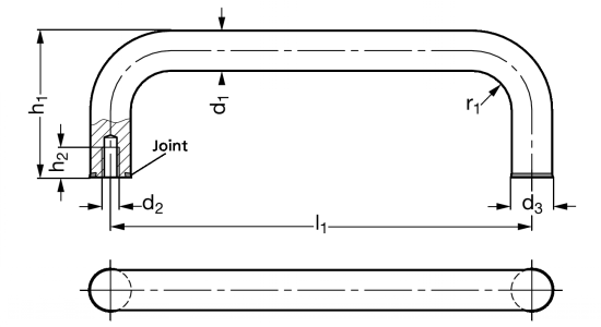 EMILE MAURIN - Archivos CAD gratuitos - 11-118 POIGNÉE ÉTRIER INOX 316 ...