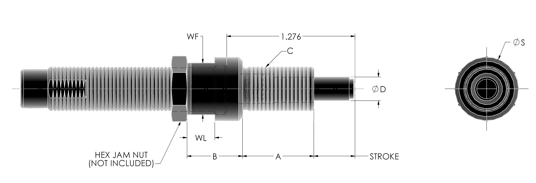 ITT ENIDINE, Inc. - Free CAD models - Side Load Adaptor, Metric ...