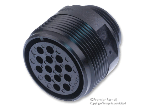 FARNELL - Free CAD models - Circular Connector, CPC Series, Cable Mount Receptacle, 14 Contacts ...