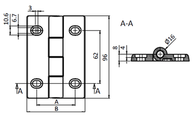 FATH Components - Ücretsiz CAD modelleri - Heavy-duty Hinge, Non ...