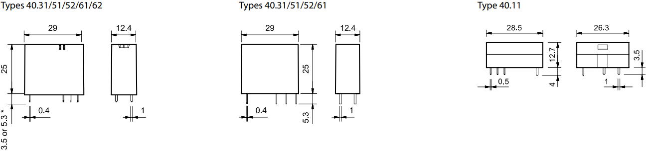 finder - Free CAD models - 40 Series - Miniature PCB Relays 8 - 10 - 12 ...